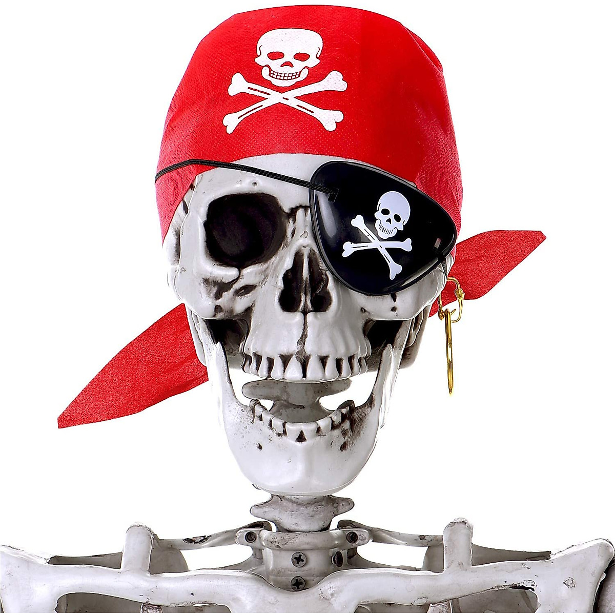 Halloween Decorations - 5 Ft Placeable Halloween Skeleton - Full Body Life-Size Skeleton Prop with Movable Joints for Halloween Outdoor Yard Haunted House Prop Decoration