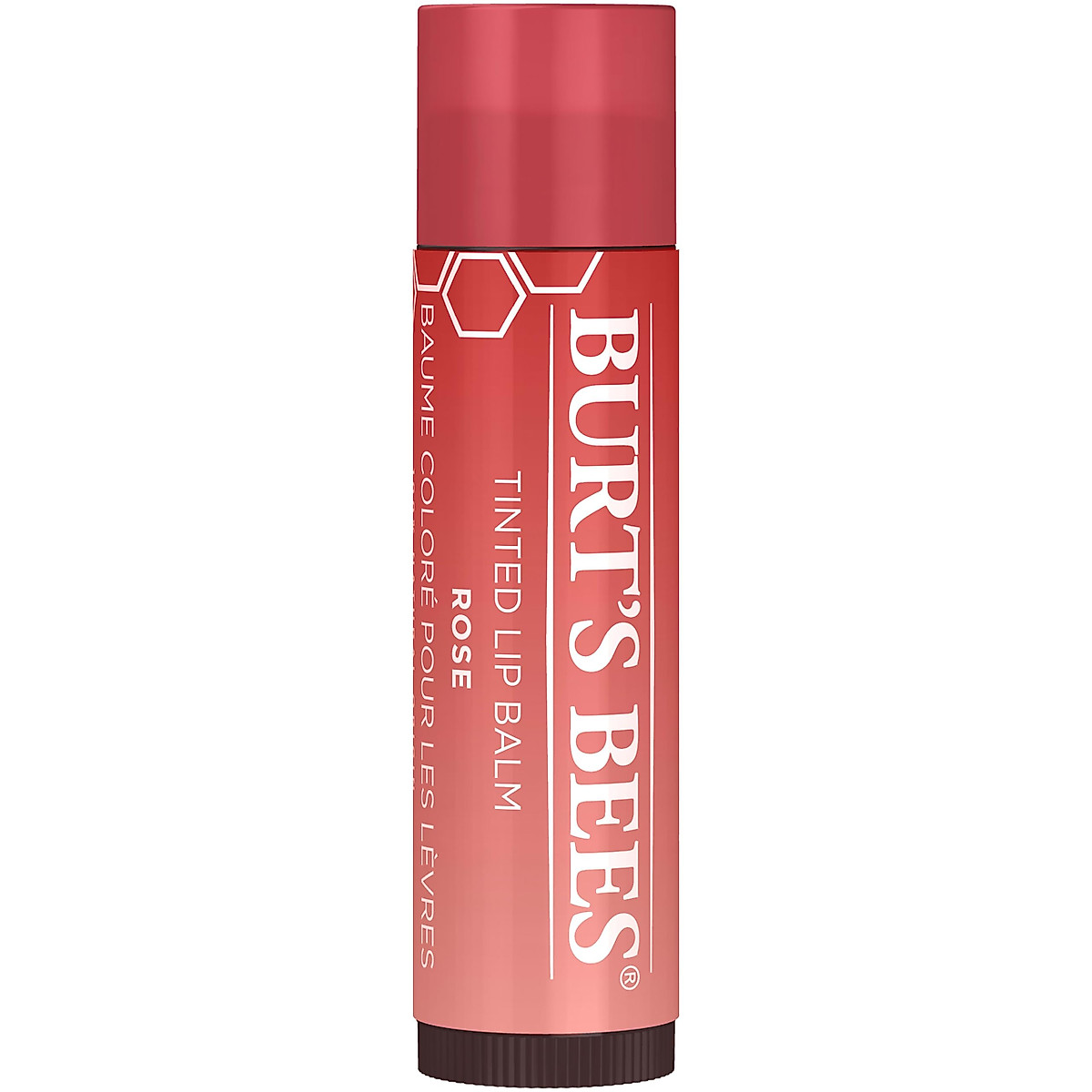 Burt's Bees 100% Natural Tinted Lip Balm, Rose with Shea Butter & Botanical Waxes, 0.15 Oz