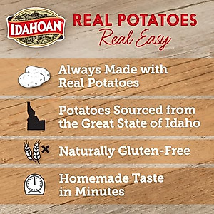 Idahoan Reduced Sodium Mashed Potatoes, Buttery Homestyle, 4 Ounce (Pack of 12)