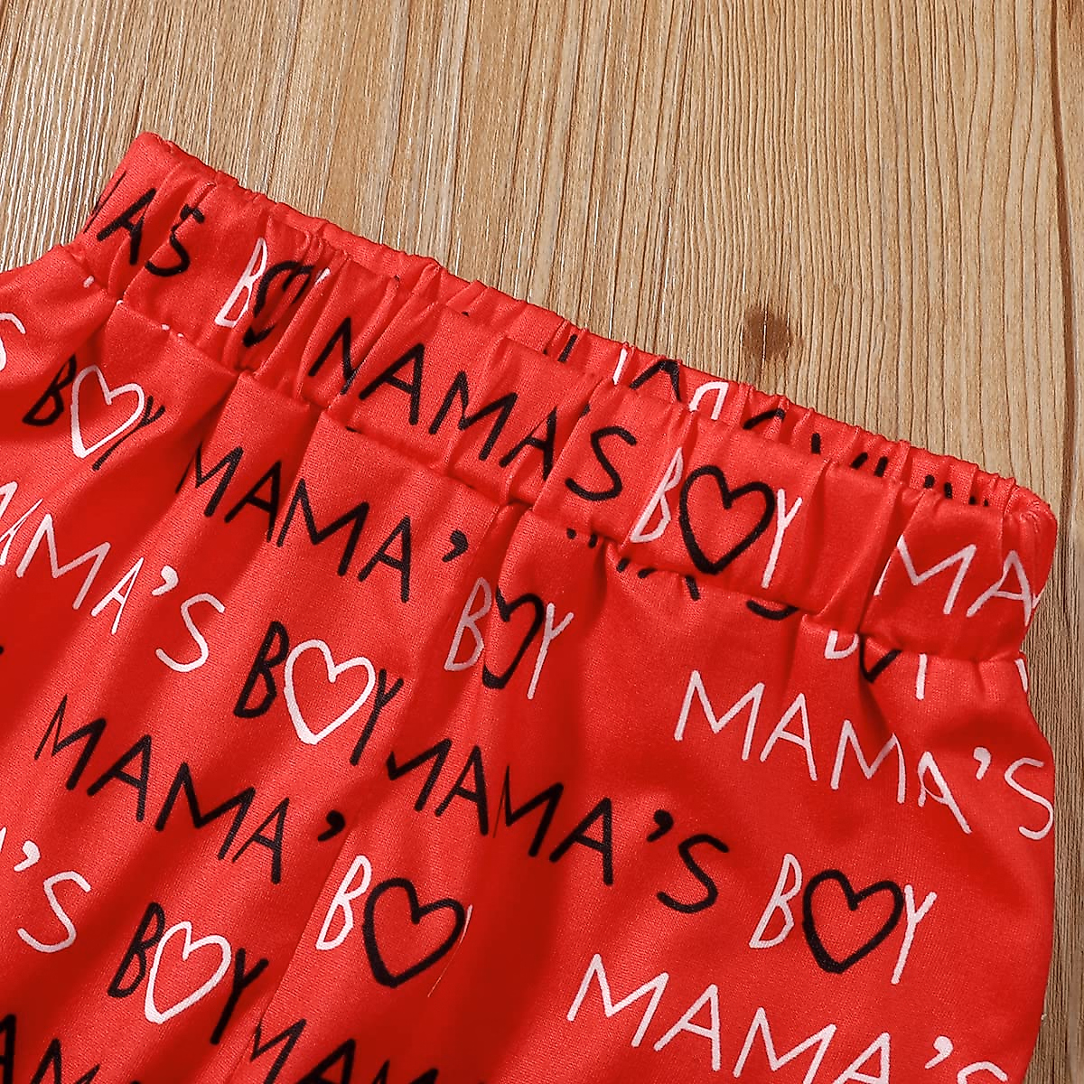 Detigee Baby Boy Cute Festival Outfit Infant Long Sleeve Romper with Hat (Red,6-12 Months)