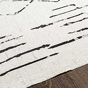 Hauteloom Maguyam Living Room, Bedroom Machine Washable Area Rug - Black, Gray - 9'3" x 12'