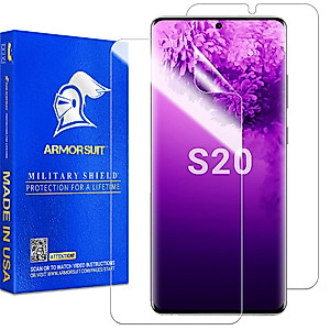 ArmorSuit [2 Pack] MilitaryShield Screen Protector Designed For Samsung Galaxy S20 / S20 5G (6.2")(Case Friendly) Ultrasonic Fingerprint Compatible Anti-Bubble HD Clear Film