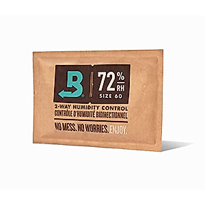 Boveda Starter Kit Bundle: Season a Wood Storage Box Plus Maintain Humidity with 2-Way Humidity Control | Includes (2) Each Size 60 Boveda 84% & 72% | 1-Count