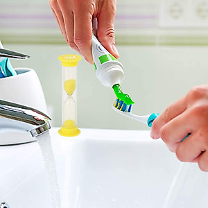 Sand Timer Plastic Hourglass, Sand Glass Toy Sand Clock 30sec / 1min / 2mins / 3mins / 5mins / 10mins for Kitchen, Office, School and Brushing Teeth（6 Pcs）