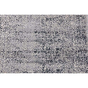 Unique Loom Chateau Collection Distressed, Textured, Vintage, Border, Rustic, Traditional Area Rug, 2 ft 2 in x 6 ft 7 in, Navy Blue/Beige