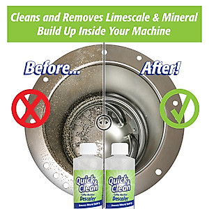 Quick & Clean 2-Pack Descaler (4 Total Uses) - Made in the USA - Descaling Solution for Keurig, Nespresso, Ninja, Delonghi, Coffee and Espresso Machines