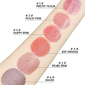 KYDA Blush Beauty Wand, Shimmer Face Blush with Cushion Applicator, Natural Pearl Finish, Silky Smooth Creamy Formula, Lightweight Blendable Blush Rouge Stick, by Ownest Beauty-Pearl Pink