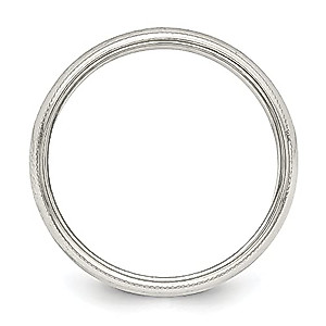 IceCarats 925 Sterling Silver 5mm Half Round Milgrain Plain Classic Wedding Band Ring Size 9.00