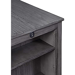 New Classic Furniture Heston Storage Counter Table Set with Two Chairs, 36-Inch, Gray
