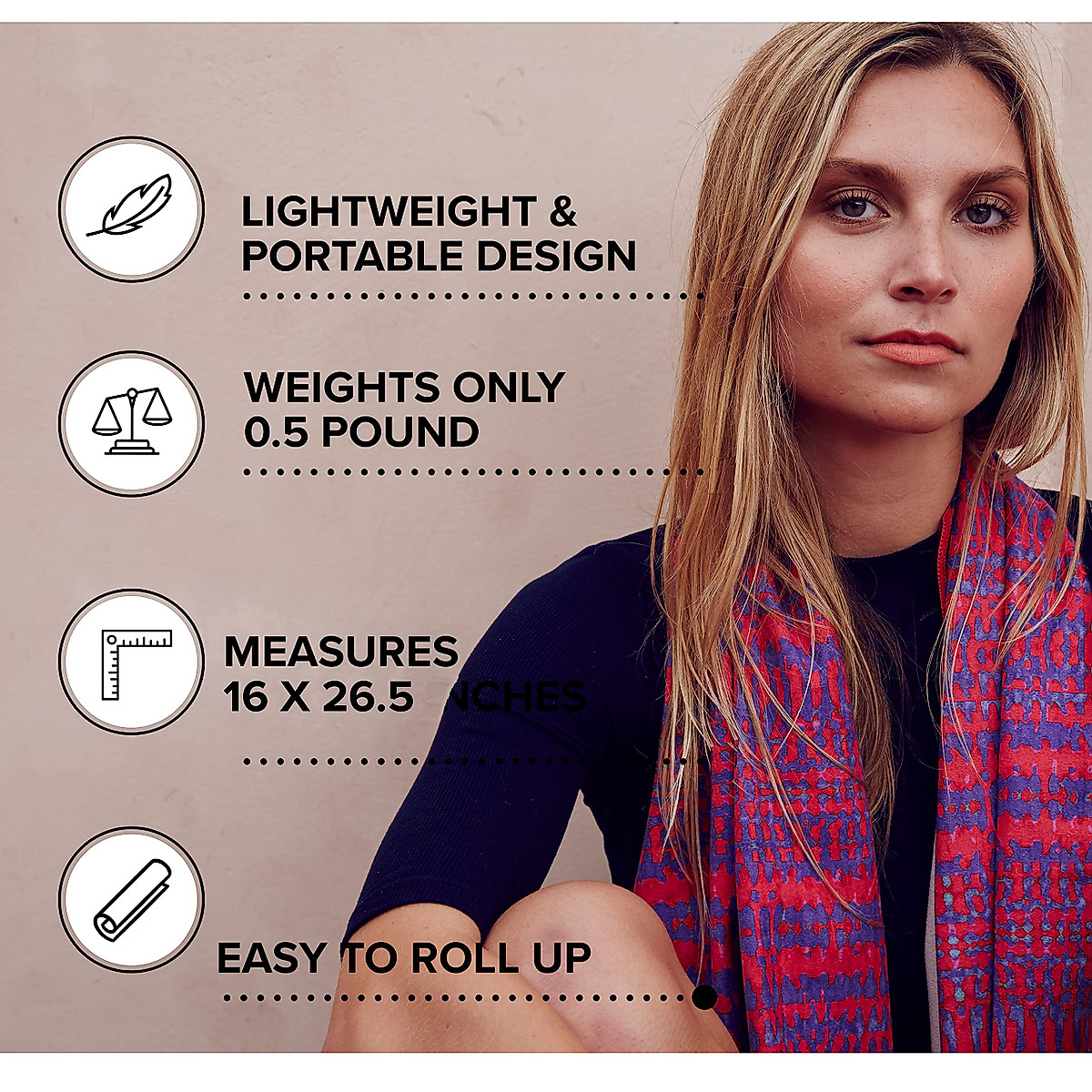 Areté Premium Microfiber Fitness Towel - Eco Non Bleeding Inks - Luxuriously Soft, Absorbent & Quick Drying - Workout Towels to Absorb Sweat - Perfect for - Gym, Yoga, Sport, Cycle & Travel - 16x26.5…