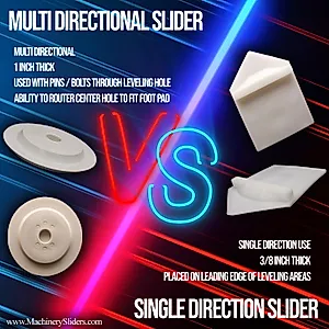 8-ct Machinery Sliders, 10-ton Cap Ea, Compare to Heavy Equipment Machine Moving Dolly, Skates, (4-Multirectional + 4 Single Direction Set)