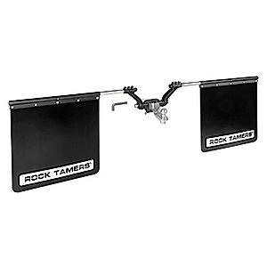 Rock Tamers Mudflap System 00108 2" Hub with Matte Black Stainless Steel Trim Plates