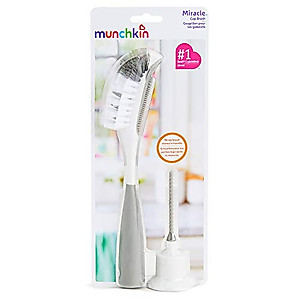 Munchkin® Miracle™ Dual Sided Cup and Baby Bottle Brush, Includes Straw Brush, Grey