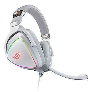 ASUS ROG Delta RGB Gaming Headset (White Edition) and ROG Strix Scope NX TKL Moonlight White Mechanical RGB Gaming Keyboard Bundle
