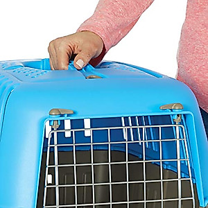 MidWest Homes for Pets Spree Travel Pet Carrier, Dog Carrier Features Easy Assembly and Not The Tedious Nut & Bolt Assembly of Competitors, Blue, 24-Inch Small Dog Breeds (1424SPB)