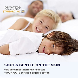 LANE LINEN 100% Organic Cotton Full Sheets Set 4-Piece Pure Percale Long Staple Bedding Breathable Fits Mattress Upto 15" Deep - Cheetah