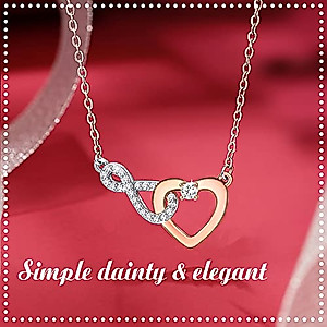 Shonyin Friendship Necklace for Women Infinity Heart Pendant BFF Necklace Jewelry Gifts for Teen Girls Sister Bestie Best Friend