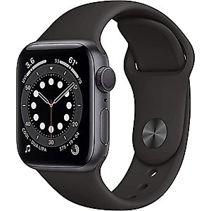 Apple Watch Series 6 (GPS + Cellular, 40mm) - Space Gray Aluminum Case with Black Sport Band (Renewed)