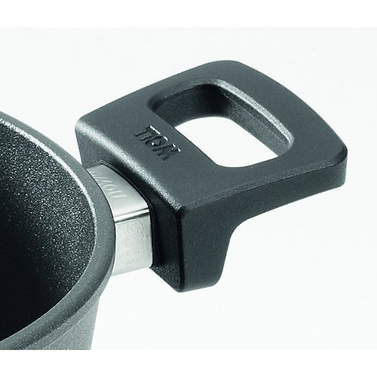 Woll Nowo Titanium Wok with Side Handles and Lid, 12.5-Inch, Gray