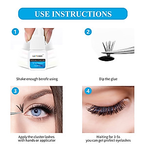 Individual Lash Glue 5ML Cluster Lash Glue Long Lasting Eyelash Glue for Self Application Lash Cluster Glue for Individual Clusters Extensions Adhesive Black Eyelash Glue
