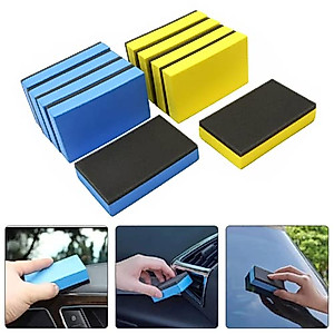 30Pcs Car Ceramic Coating Applicator Polishing Pads, Car Wash Sponge Applicator Glass Nano Coating for Car Wax Polish