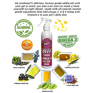 Flavored Sprays Bacon and Beef Flavored Omega 3 Sprays,All Natural,no Artificial Ingredients,Made in The USA