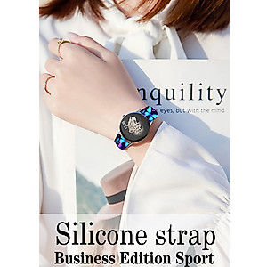 20mm Silicone Sport Bands Compatible for Galaxy Watch 6/Watch 5/Galaxy Watch 4 40mm 44mm/Classic 42mm 46mm/Watch 3 41mm, Active 2 Watch Bands,Cool Replacement Strap for Women Men(blue purple