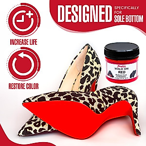 Angelus Walk on Red Paint Restorer for Red Bottoms, Color Renewal for High Heels and Leather Shoes – Durable, Flexible, and Easy Application – 2 fl oz
