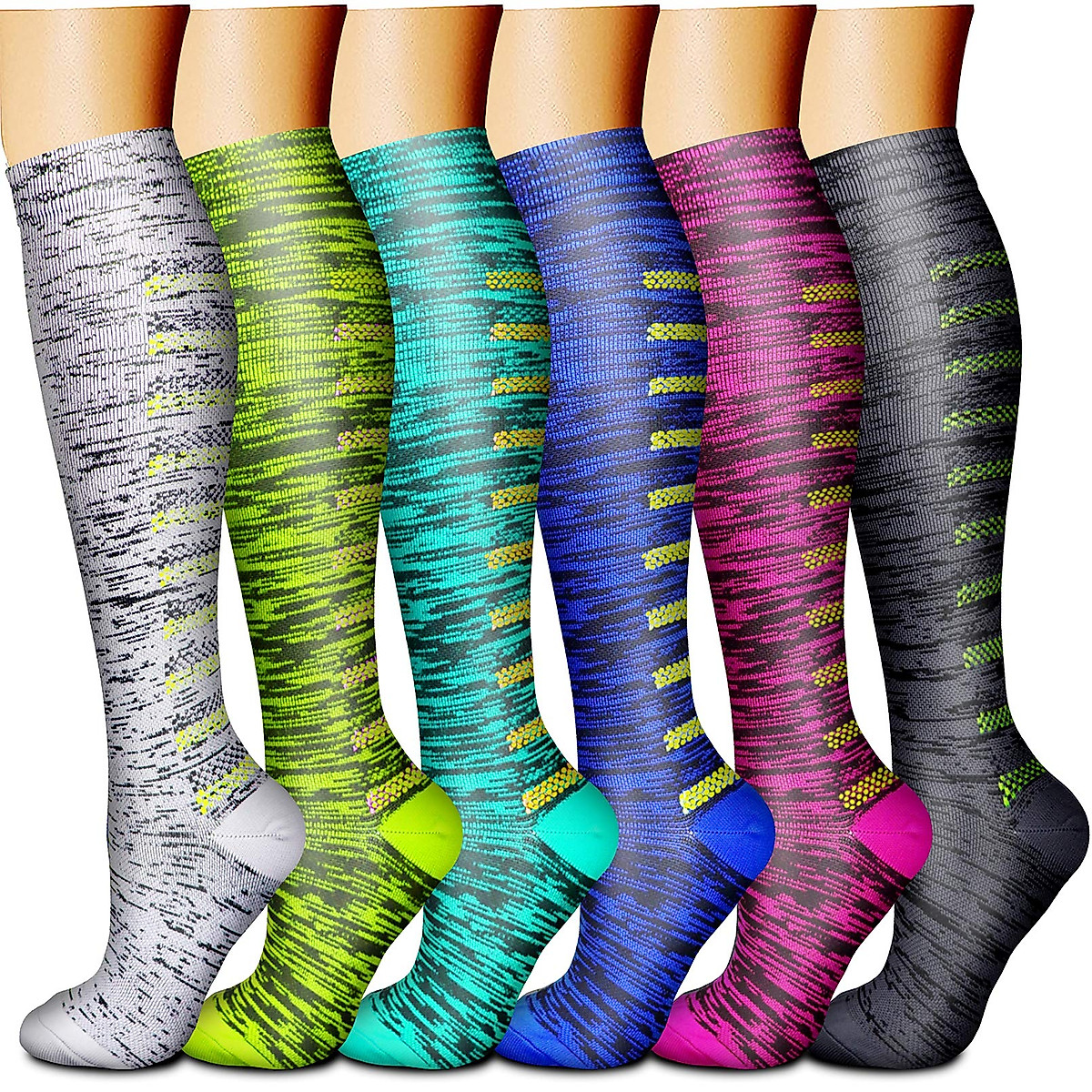 WITHYOU Compression Socks 15-20 mmHg is Best Athletic for Men & Women Running Flight Travel Pregnant