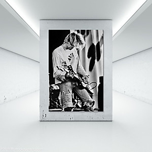 ROCK Singer Poster Kurt Poster Cobain Poster Poster Art Decor Painting Aesthetic Wall Art Canvas for Bedroom Decor 12x18inch(30x45cm) Unframe-style