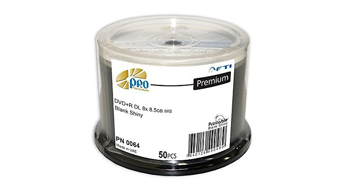 High Fidelity Dual Layer Blank DVDs - DVD+R Falcon Shiny Silver 8X 8 ...