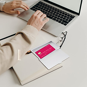 Cabilock 1pc Solid Wood Storage Box Business Holder for Men Business Card Case Business Card Binder Slim Wallets for Men Business Organizer Name Holder Pocket Stainless Steel Man Deck