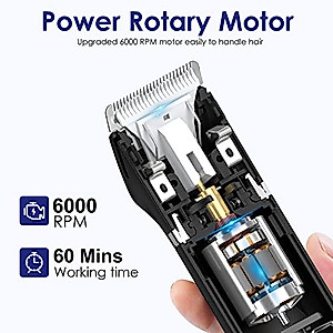 Brightup Electric Razor Trimmer for Men - 4 Replaceable Blade Heads & Storage Bag - IPX7 Waterproof Wet/Dry Pubic Ball Nose Body Hair Facial Shaver with LED Light - Ideal Mens Gifts, YP-7017