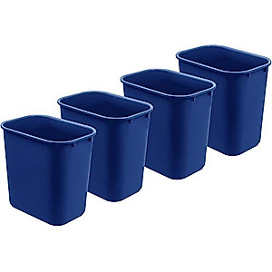 Acrimet Wastebasket Bin 27QT (Plastic) (Blue Color) (Set of 4)