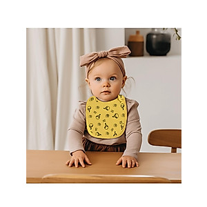 Maiwa 6 Pack Waterproof Cotton Baby Bibs with Snaps for baby boys girls teething drooling and feeding