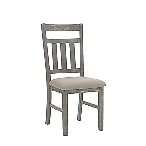 Powell Turino Dining Set, Grey Oak Finish, 6 Chairs