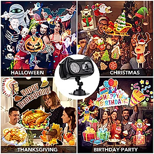 Lasama Christmas Halloween Projector Lights Outdoor, 2-in-1 (3D Ocean Wave & Patterns) Waterproof Light for Outdoor Indoor Halloween Christmas Party Lights Holiday Landscape Decorations