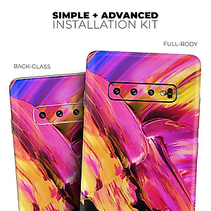 DesignSkinz Blurred Abstract Flow V4 Protective Vinyl Decal Wrap Skin Cover Compatible with The Samsung Galaxy S20 (Screen Trim & Back Glass Skin)
