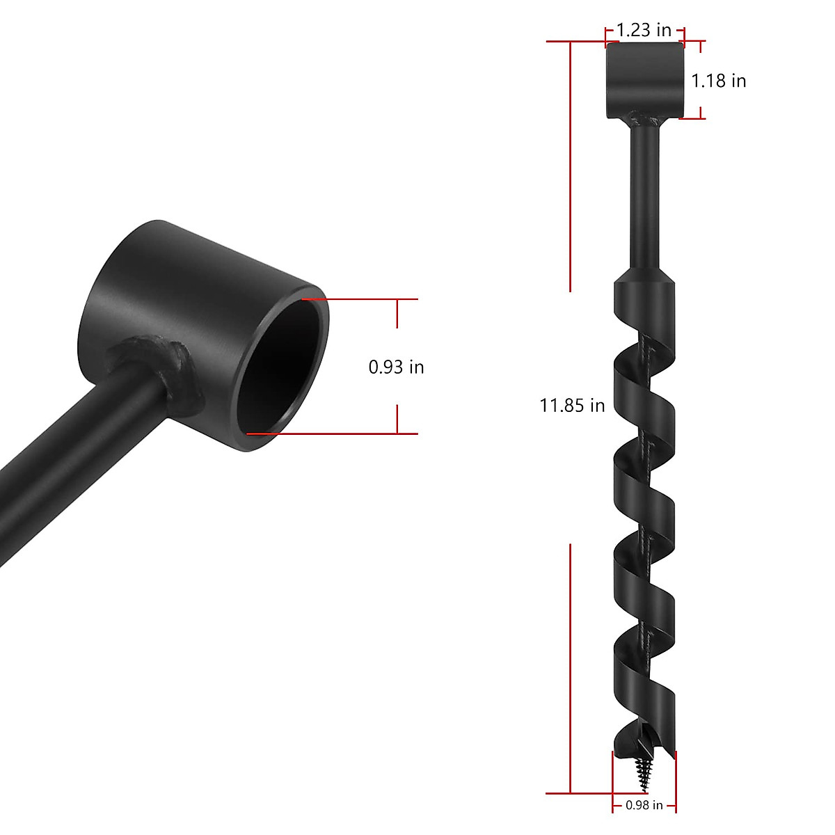 Bushcraft Survival 1” x 12” Scotch Eye Hand Wood Auger Drill Bit for Bushcraft Backpack and Camping - Perfect Addition Tool to Survival and Camping Gear Packs