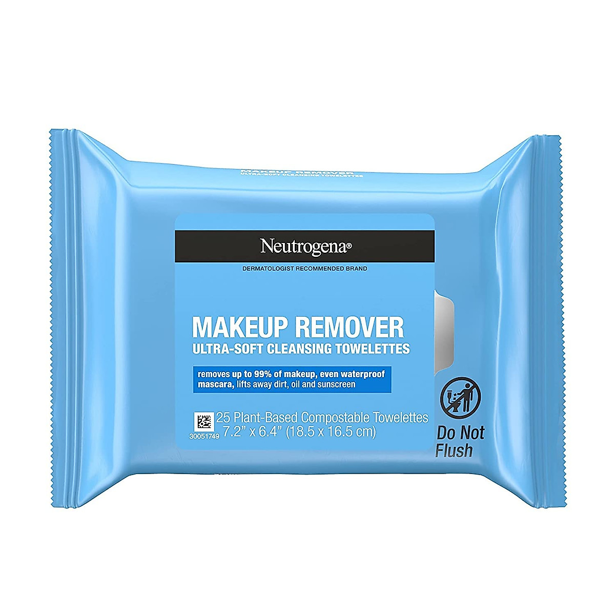 Neutrogena Makeup Remover Cleansing Towelettes, Daily Face Wipes to Remove Dirt, Oil, Makeup & Waterproof Mascara, 25 ct. (Pack of 2)