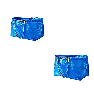 IKEA FRAKTA Carrier Bag, Blue, Large Size Shopping Bag 2 Pcs Set