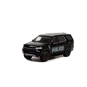 ModelToyCars 2021 Chevy Tahoe Police Pursuit Vehicle, Black - Greenlight 30342 - 1/64 Scale Diecast Car