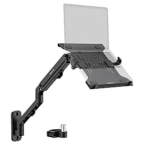 Mount-It! Keyboard Mount for Wall or Pole Mounting, Keyboard and Mouse Stand, Tray with Full Motion Swivel, Spring Arm, Easy Adjustments Tilt and Extension