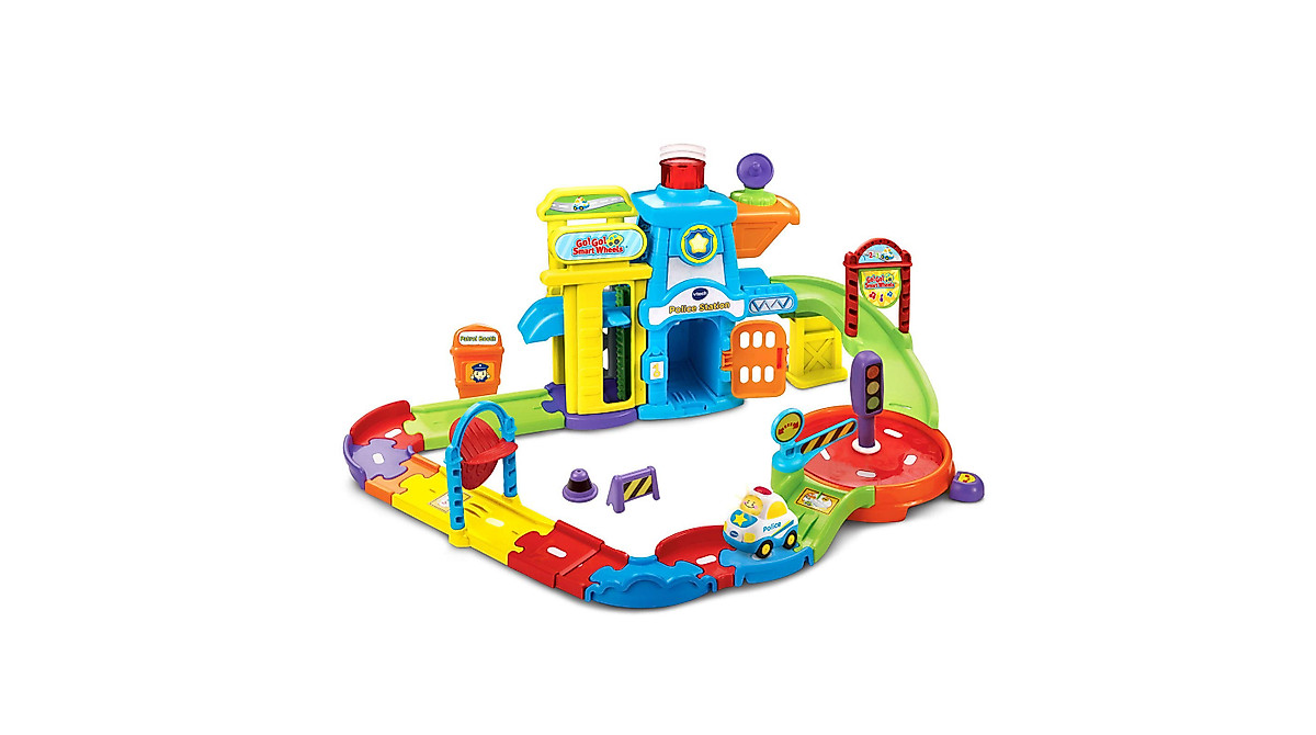 VTech Go! Go! Smart Wheels Police Station Playset - Fun Motor Skills ...