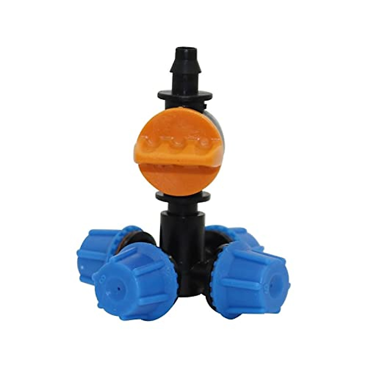 Greenhouse Micro Drip Irrigation 3 Sets of Cross 360 Degree Atomizing Nozzles with 6 Mm 6 Mm to 4/7 Mm Hose Connection Valve Garden Irrigation Watering Kit