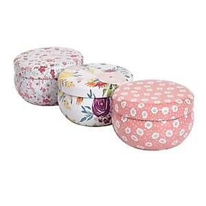 The Pioneer Woman 3-Piece Baked Goods Collection Tin Candles Set, Cranberry Chutney, French Toast, and Gingerbread & Spice, 4.95 oz