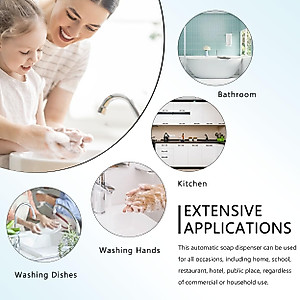 Kuxssul Automatic Foaming Soap Dispenser, 10.8oz/320ml Touchless Hand Soap Dispenser Rechargeable Foam Soap Dispenser, IPX5 Waterproof Smart Dish Soap Dispenser Electric Soap Dispenser