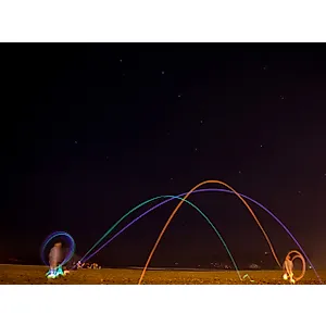 Foxtail LED - Outdoor Throw and Catch Light Up Game - Foam Ball & Tail Glow at Night - Play in the Dark - Fun Gift Idea for Kids & Adults, Boys & Girls