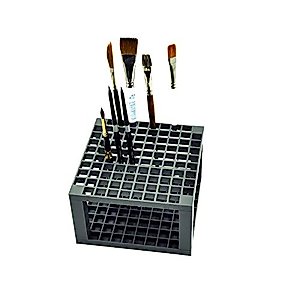 Art Brush Organizer 96 Hole Plastic Pencil，Brush Holder,Pen, Colored Pencils Markers - Desk Stand Organizer Holder Fits Paint Brushes Dryer Holder for Pens Colored Pencils Markers