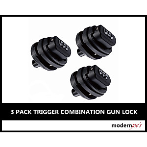 MJs Night Trigger Combination Lock for Low Level Lighting(3 pack). Fits on pistols, rifles, shotguns and revolvers.
